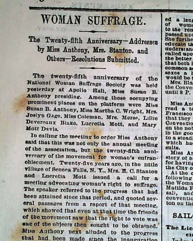 The women suffrage movement... - RareNewspapers.com