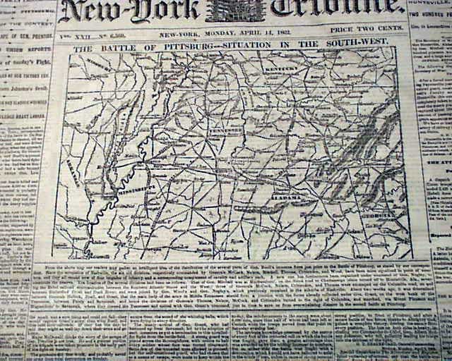 Battle of Shiloh, or Pittsburg Landing... - RareNewspapers.com