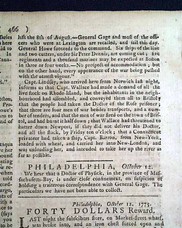 General Gage and William Howe... - RareNewspapers.com