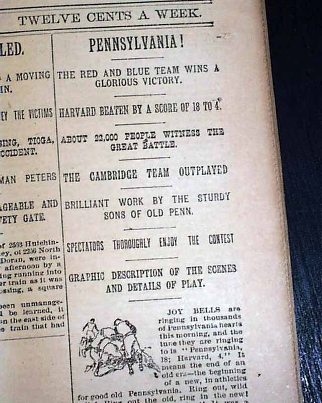 Harvard vs. Penn.... college football... - RareNewspapers.com