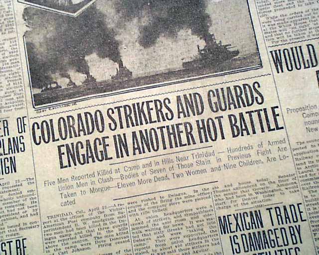 1914 Ludlow massacre... Colorado coalfield war... - RareNewspapers.com