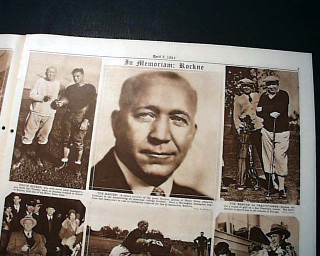 Coach Knute Rockne killed 1931 photos... - RareNewspapers.com