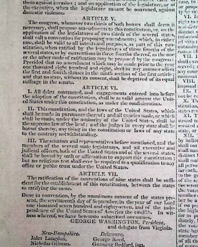 The Constitution of the United States, with the Bill of Rights ...