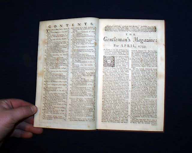 Death of composer George F. Handel... George Washington in the French ...