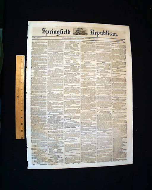 1861 Springfield MA Newspaper.... - RareNewspapers.com