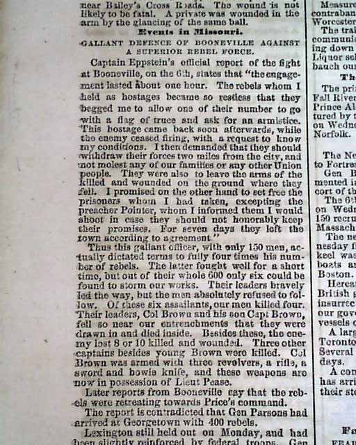 1861 Springfield MA Newspaper.... - RareNewspapers.com