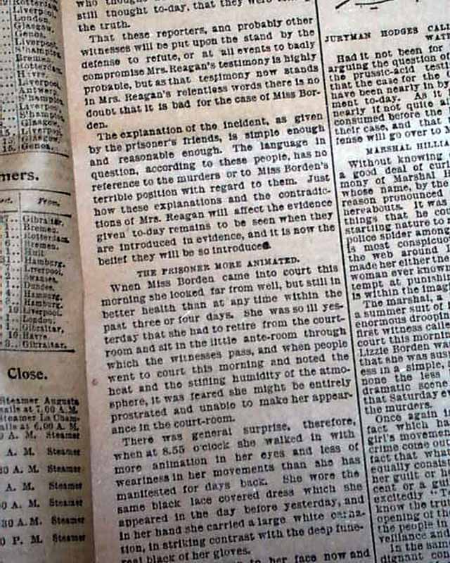 Detailed coverage of the Lizzie Borden trial... - RareNewspapers.com