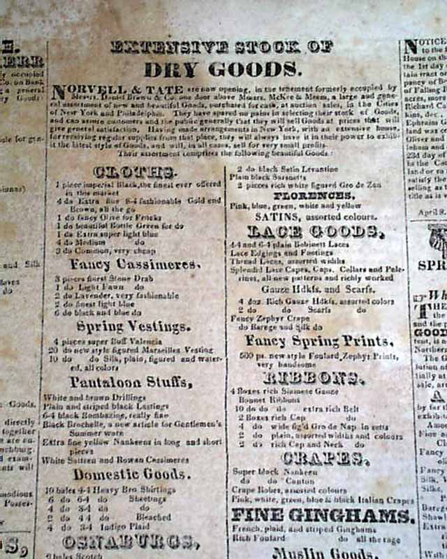 1830 Lynchburg Virginia Newspaper with Slave Ads - RareNewspapers.com