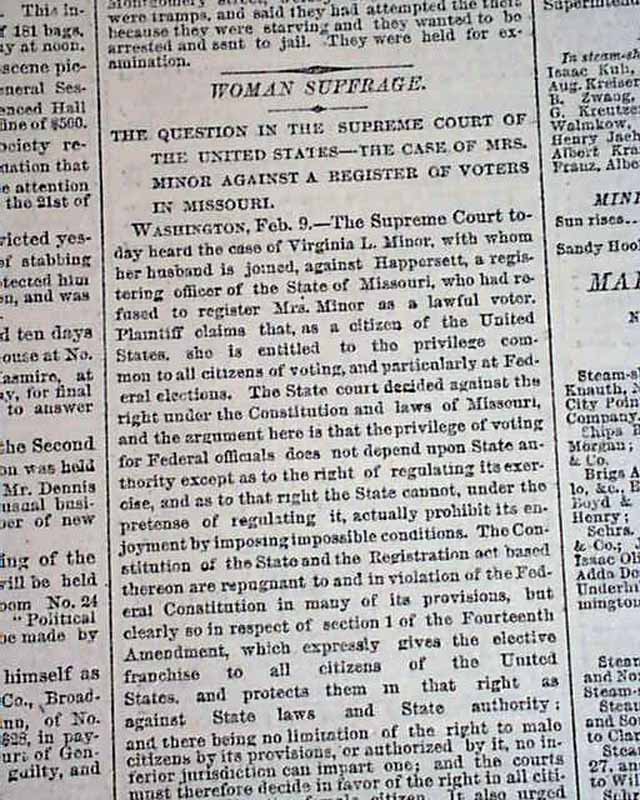 Pair of issues on Virginia Minor before the Supreme Court ...