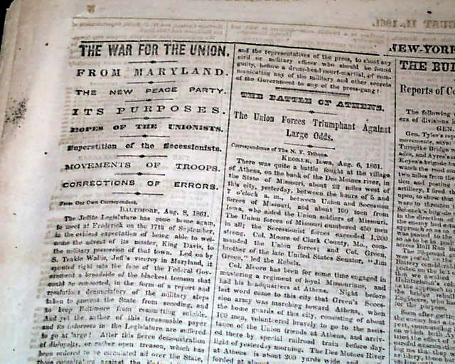 With a diagram of the battle of Blackburn's Ford... | RareNewspapers.com