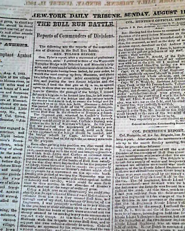 With a diagram of the battle of Blackburn's Ford... | RareNewspapers.com