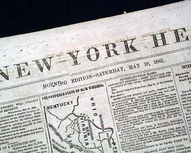1861 Civil War Map - Sherman's March through South ...