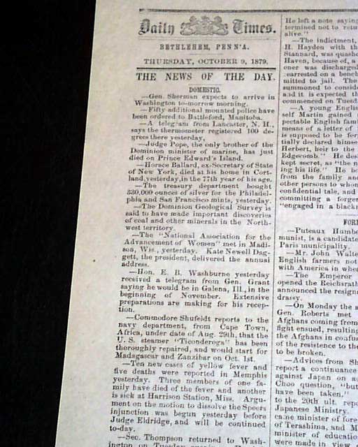 1879 Battle of Milk Creek... Meeker Massacre... - RareNewspapers.com