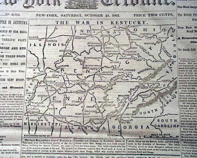 Mapa De Las Batallas De La Guerra Civil De Kentucky