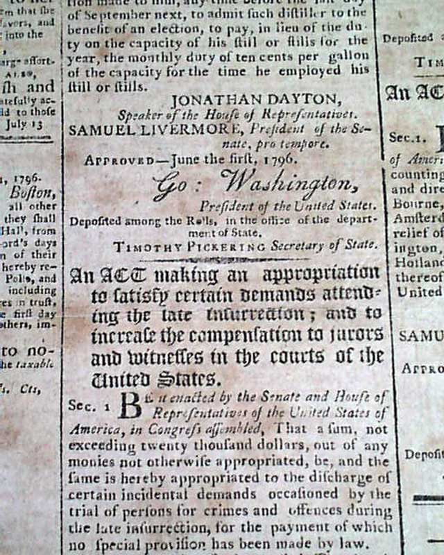 Four script signatures by President George Washington ...