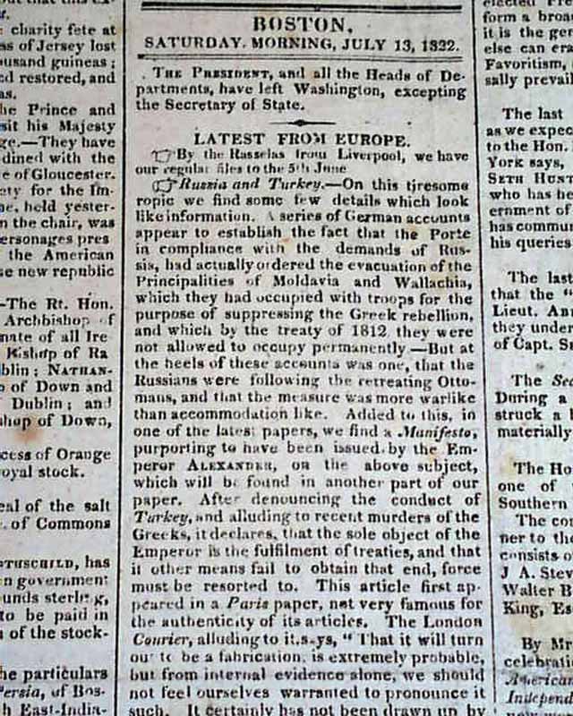 Greek war for independence from the Turks... - RareNewspapers.com