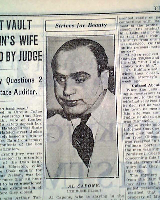 1931 Al "Scarface" Capone... - RareNewspapers.com