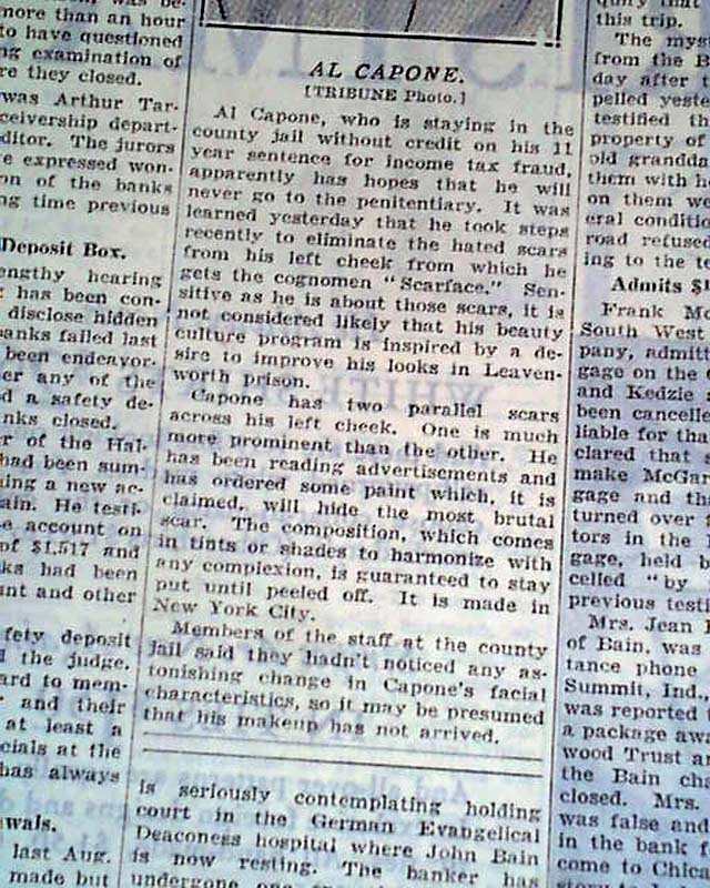 1931 Al "Scarface" Capone... - RareNewspapers.com