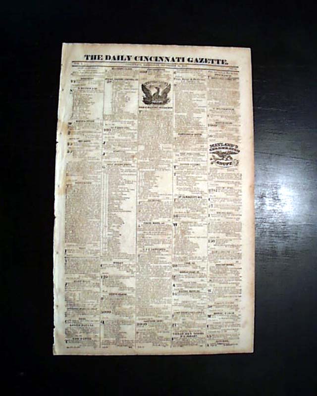 Early Cincinnati... Volume One issue... - RareNewspapers.com