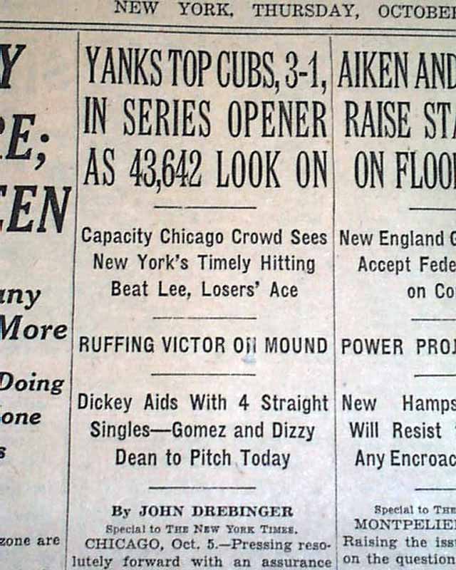 1938 World Series of baseball... - RareNewspapers.com