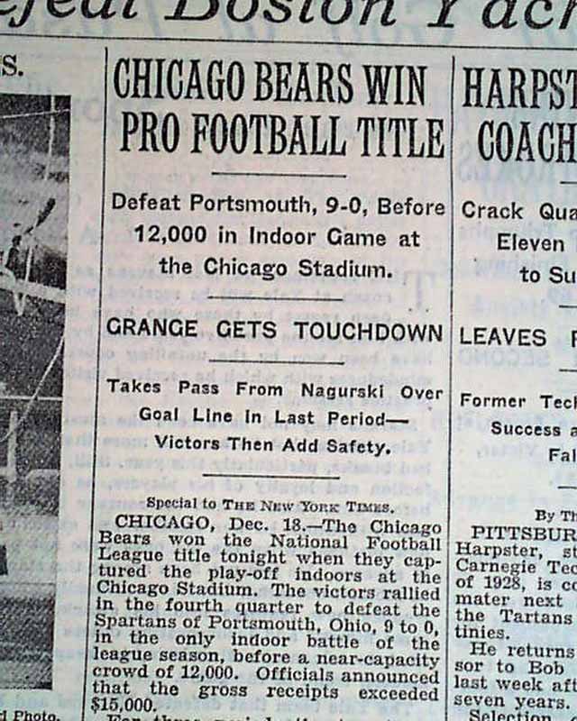1st ever NFL football championship game... - RareNewspapers.com