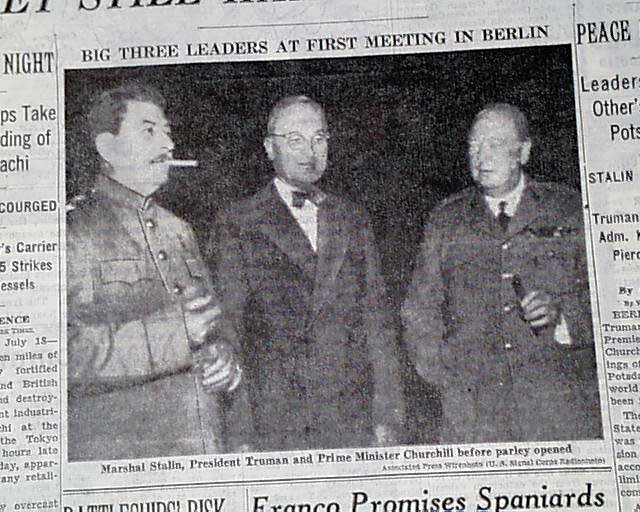 Postdam Conference (Germany)... - RareNewspapers.com