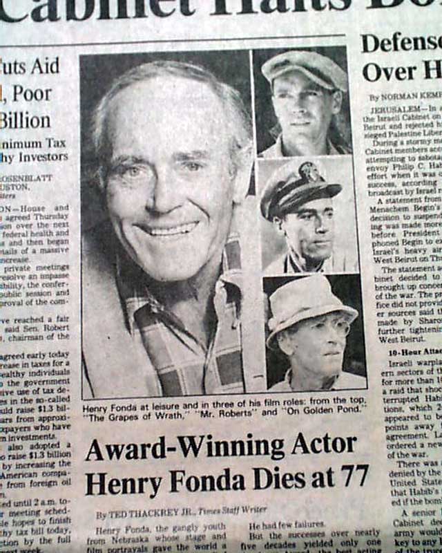 Henry Fonda Death