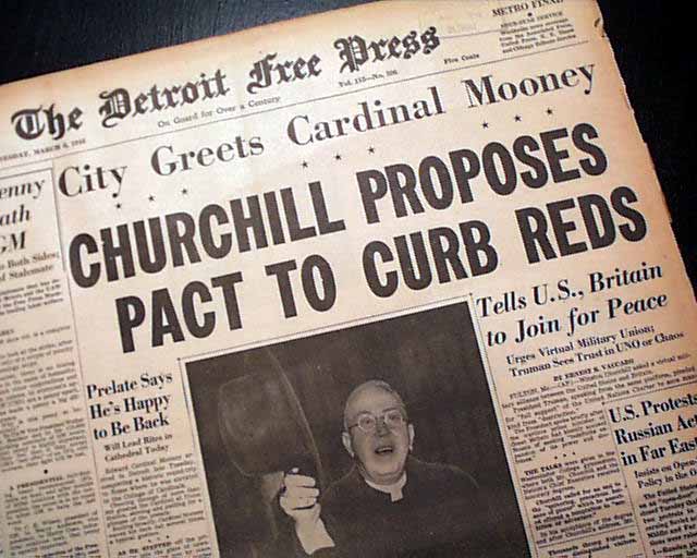 Iron Cutain speech in 1946.... - RareNewspapers.com