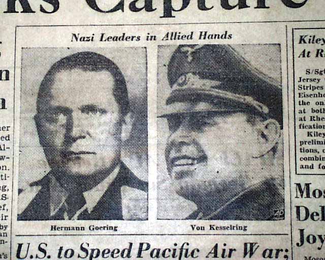 Hermann Goering captured... Albert Kesselring... - RareNewspapers.com