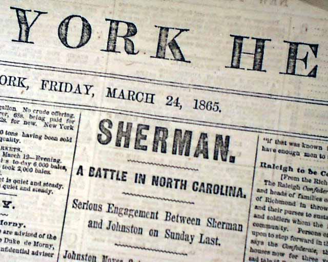 Battle of Bentonville, North Carolina... - RareNewspapers.com