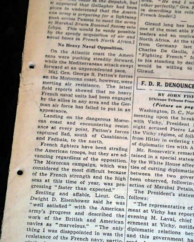 Operation Torch... French North Africa... - RareNewspapers.com