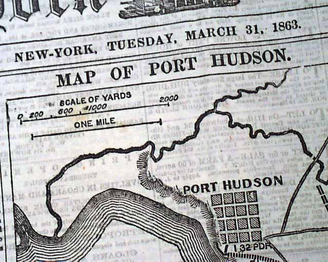 Map of Port Hudson, and more... - RareNewspapers.com