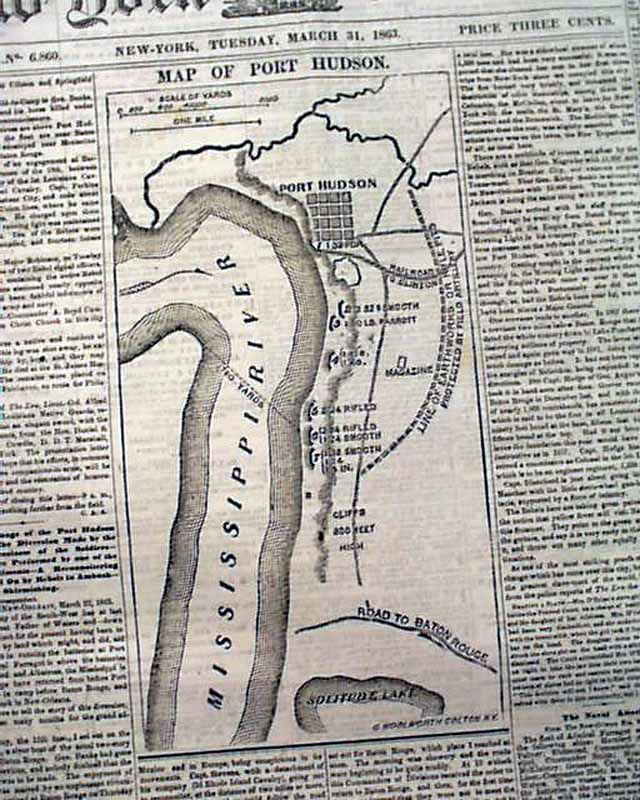 Map of Port Hudson, and more... - RareNewspapers.com