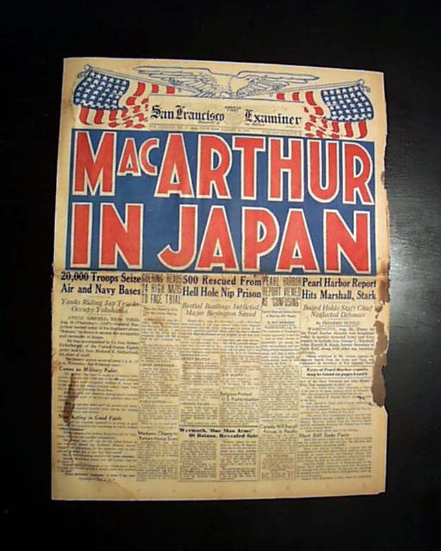 Douglas MacArthur lands in Japan.... - RareNewspapers.com