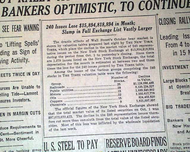 The Stock Market Crash of 1929... - RareNewspapers.com