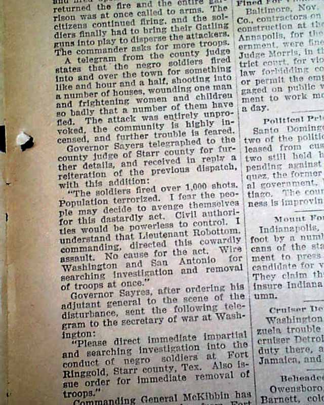 Fort Ringgold Texas race war... - RareNewspapers.com