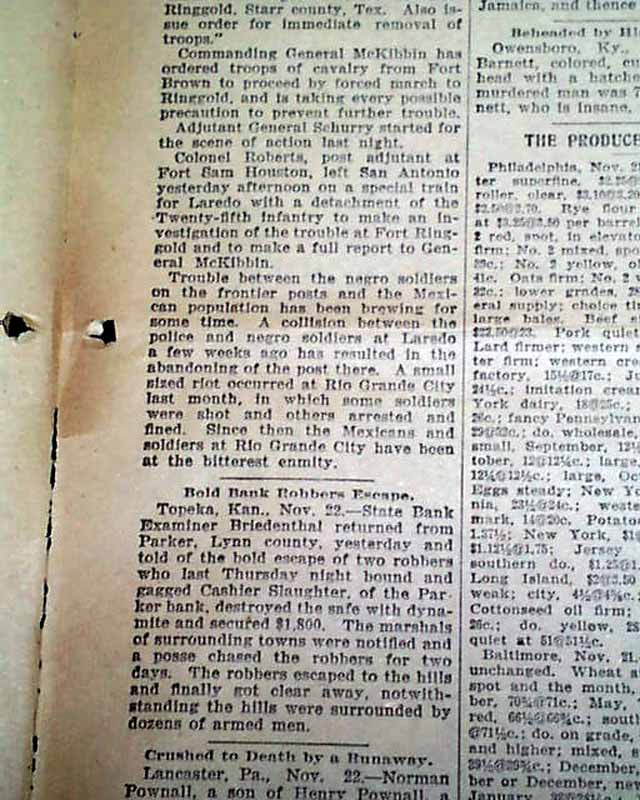 Fort Ringgold Texas race war... - RareNewspapers.com