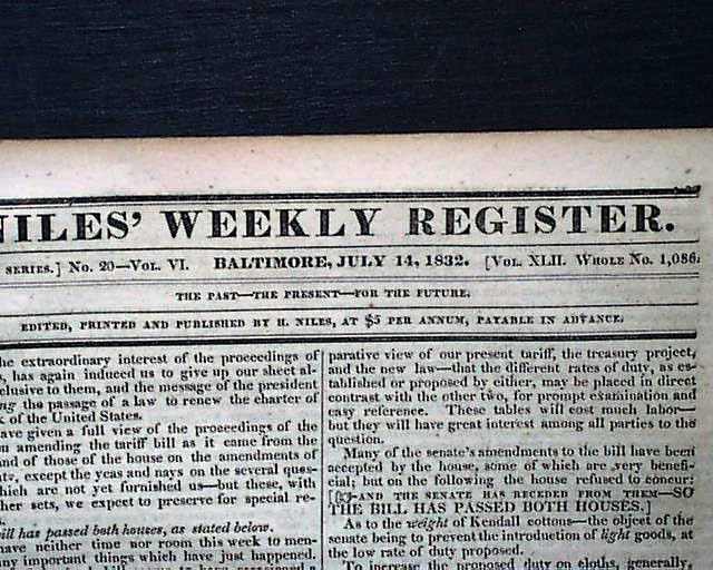 Andrew Jackson vetoes the re-charter of the Bank of the United States ...