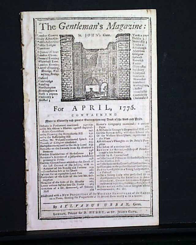 1776 map of the western hemisphere, including the United States ...