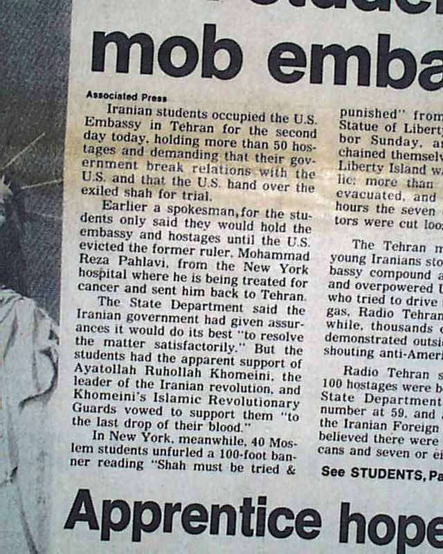 Iran hostage crisis begins... 52 hostages taken... 444 days of ...