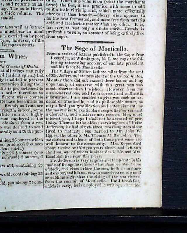 Much on the "sage of Monticello"... - RareNewspapers.com