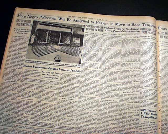 Harlem race riot of 1964.... - RareNewspapers.com