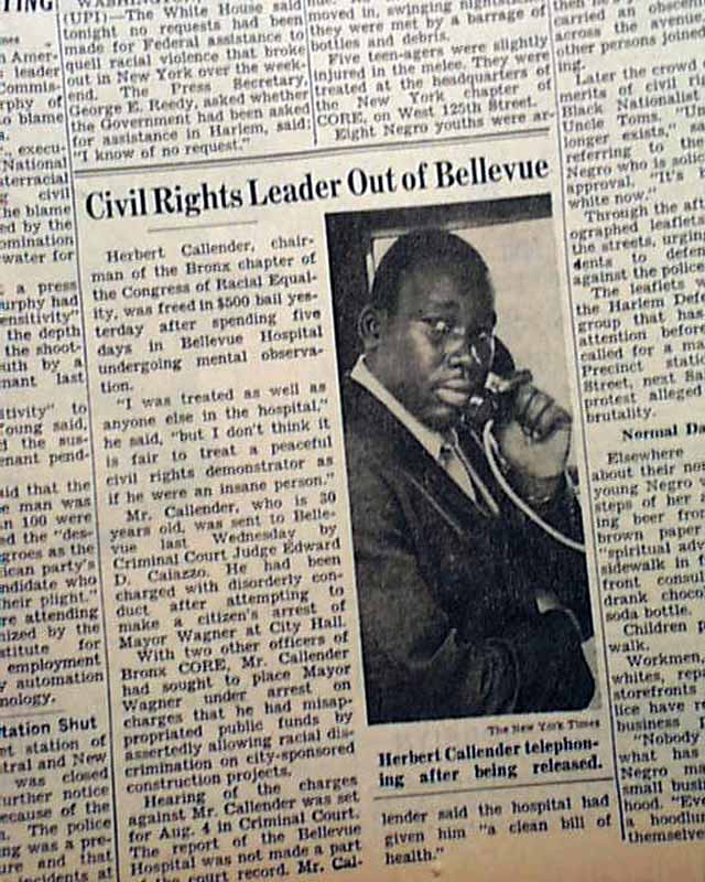 Harlem race riot of 1964.... - RareNewspapers.com