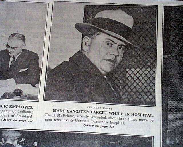 Frank McErlane shot.... Chicago gangster... - RareNewspapers.com