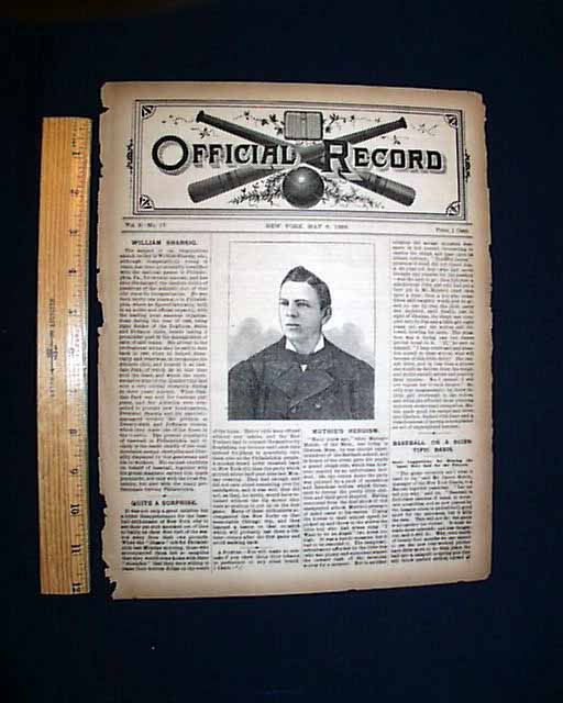 Very rare baseball newspaper from 1886... - RareNewspapers.com
