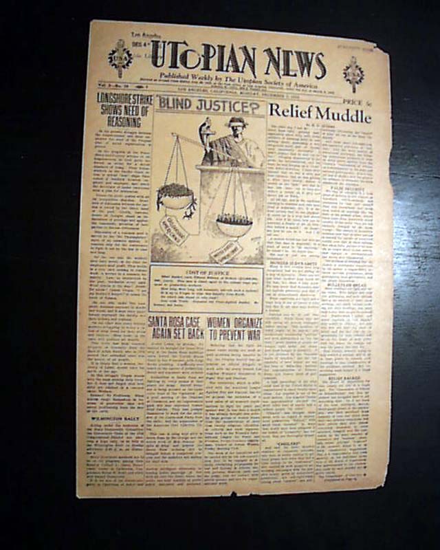 "Utopian" newspaper from the depths of the Depression ...