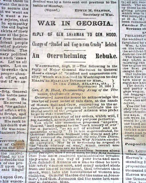 1864 Several Illustrated Ads and War Reports - RareNewspapers.com