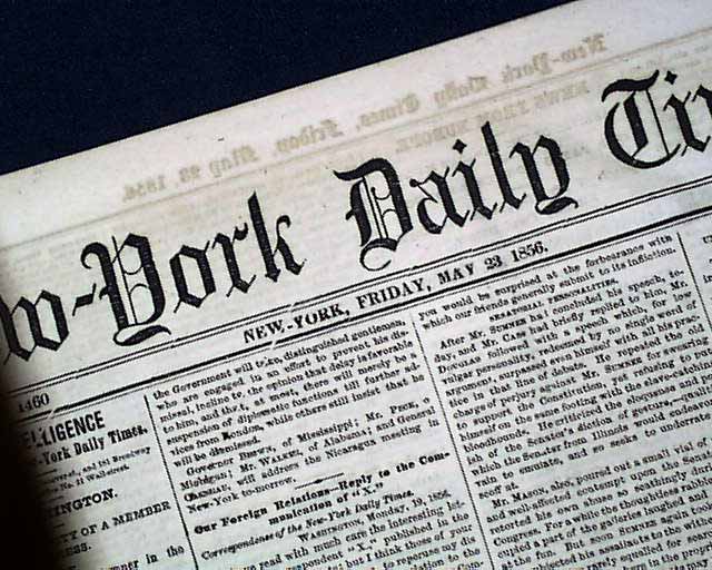Sumner attacked by Brooks... - RareNewspapers.com
