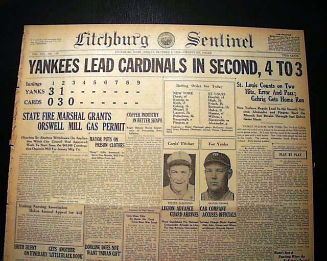 1928 New York Yankees... World Series... - RareNewspapers.com