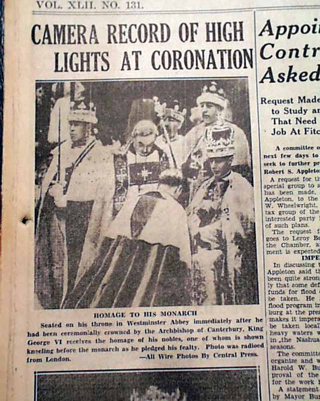 King George VI coronation... - RareNewspapers.com